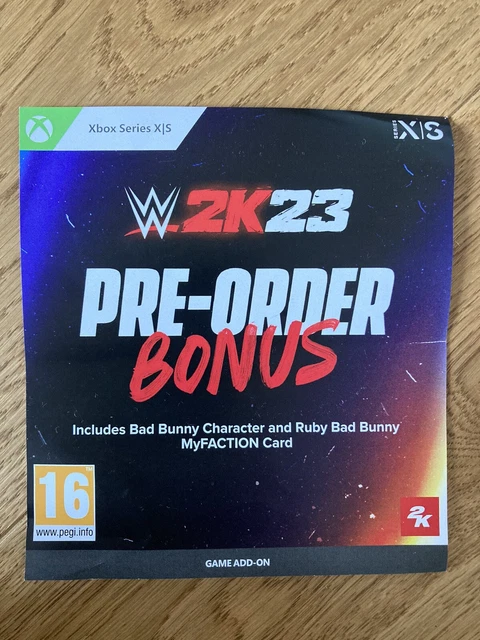 WWE 2K23 XBOX Series X | S Bad Bunny preorder bonus DLC - code only £3. ...