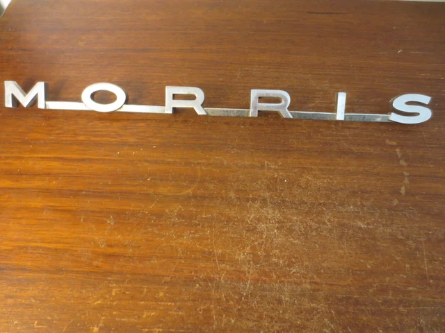 ORIGINAL MORRIS CAR metal badge / emblem - approx 12 1/4 inches wide ...