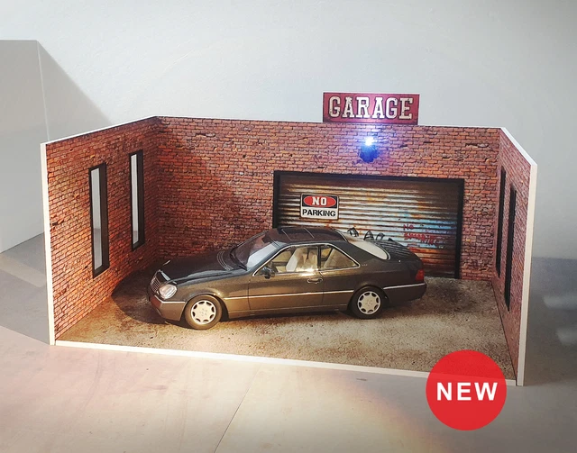 BRICK SERVICE GARAGE 1:18 scale Diorama model kit Car models display Size 1/18 £139.80 - PicClick UK