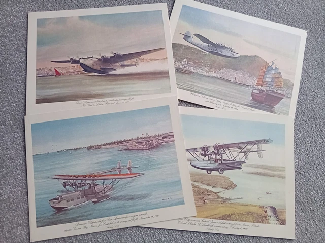 PAN AM VINTAGE First Class Clipper Airline Menu's X 4 £9.99 - PicClick UK