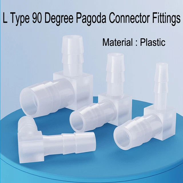 L TYPE 90 Degree Elbow Plastic Pagoda Fittings Barbed Joiner Connector ...