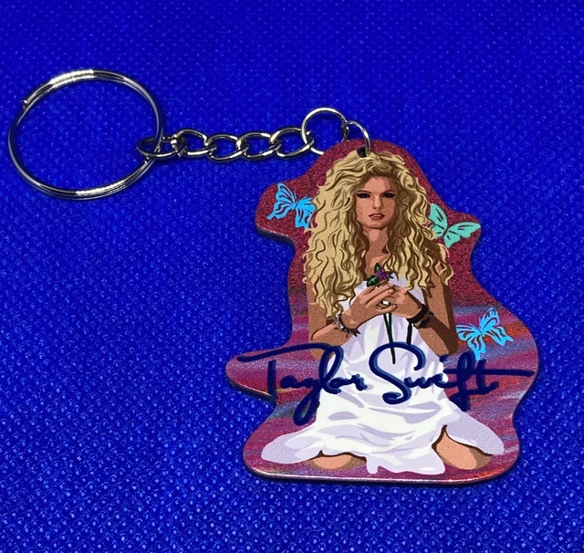 TAYLOR SWIFT DEBUT Era Inspired Keyring Keychain Signed Taylor Swift ...