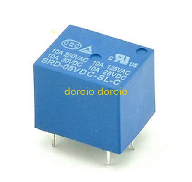 50PCS RELAY SONGLE Dip-5 Srd-05Vdc-Sl-C Srd-5Vdc-Sl-C Srd-5V-Sl-C Dc5V ...