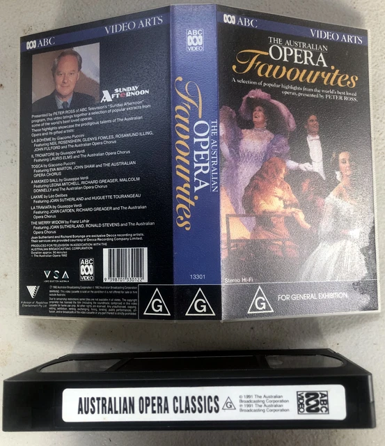 THE AUSTRALIAN OPERA Favourites (VHS, 1992) Video Tape LIKE NEW $18.80 ...