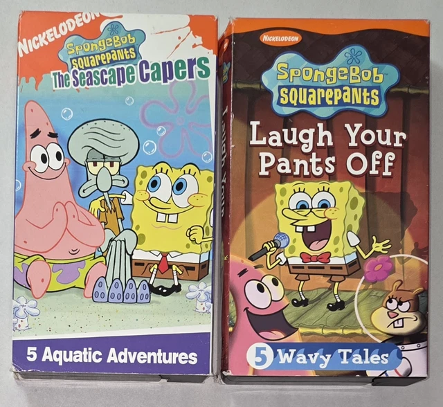 SPONGEBOB SQUAREPANTS 2 Different VHS Tapes Nickelodeon Vintage Kids ...