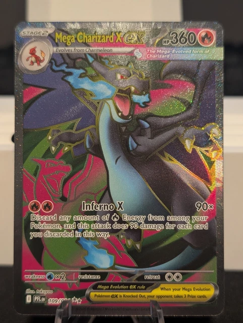 MEGA CHARIZARD X ex Full Art Ultra Rare 109/094 Pokemon Phantasmal ...