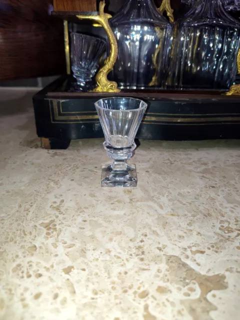CAVE À LIQUEUR ancienne 4 carafes + 16 verres en cristal de Baccarat à ...