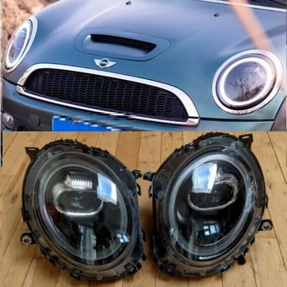 R56 MINI COOPER S JCW LED Full Halo GEN 3 F56 LCI Facelift Headlights ...