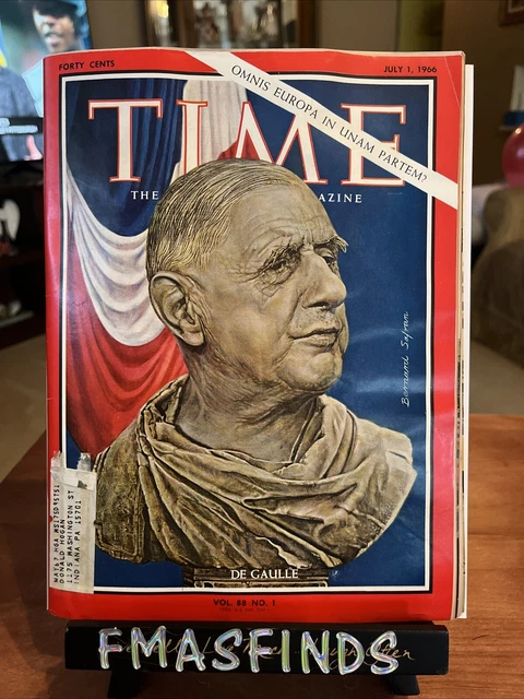 L3 1966 CHARLES DE GAULLE FRANCE July 1 TIME Magazine £15.81 - PicClick UK