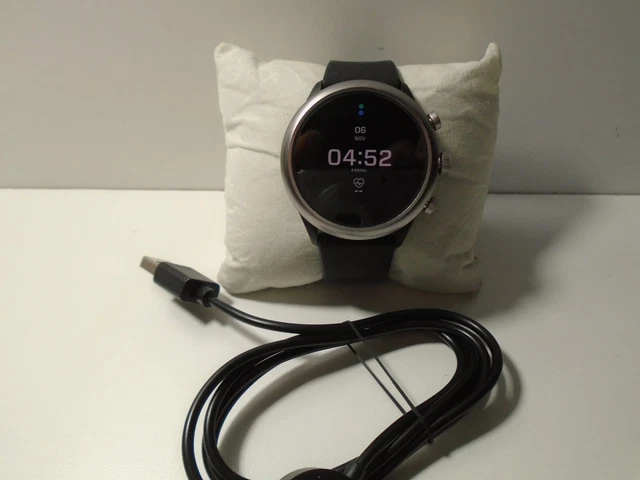 FOSSIL SPORT DW9F2 Smart Watch Touch Screen Black Silicone Strap ...