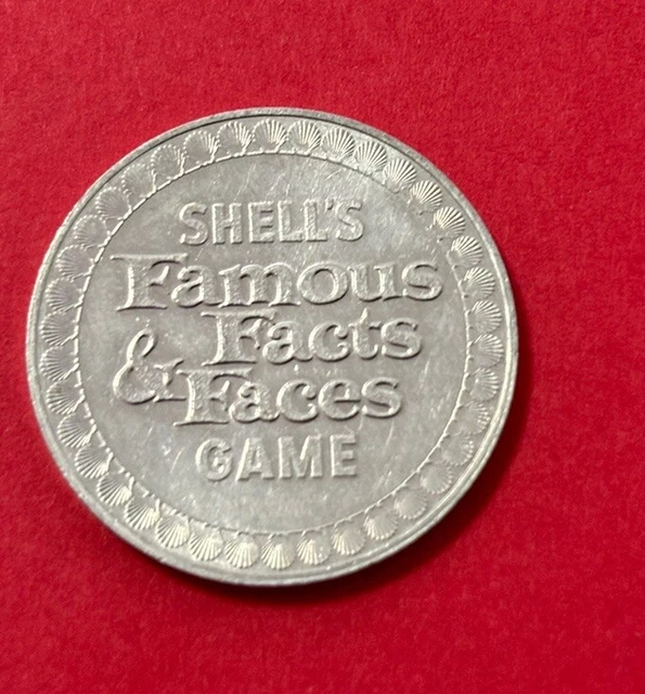 SHELL OIL FAMOUS Facts Game Adm. Byrd’s Flight 1” Aluminum Token $3.99 ...