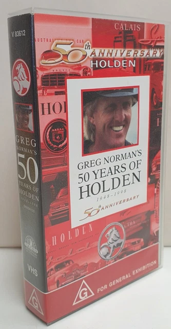 1998 50TH ANNIVERSARY Greg Norman's 50 Years of Holden 1948-1998 VHS ...