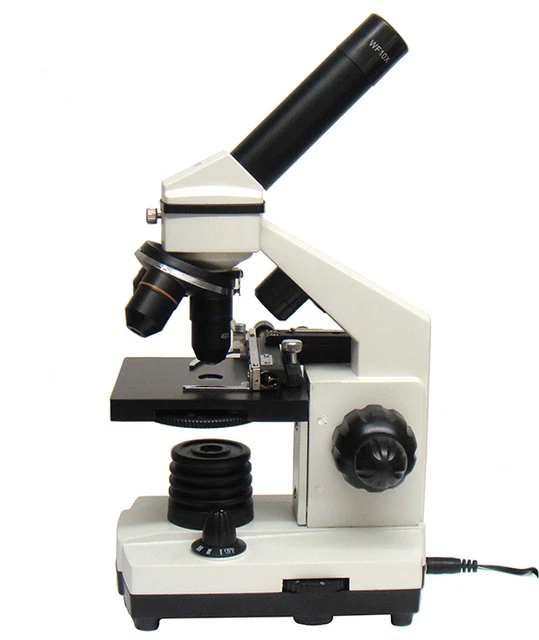 BIOLOGICAL MICROSCOPE WITH quick and fine focus wheels. 40x - 400x ...