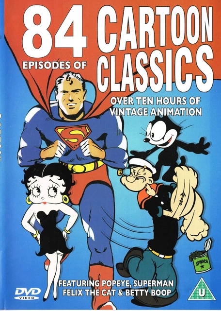 84 CARTOON CLASSICS: 3-DVD box set with Popeye, Superman, Betty Boop ...