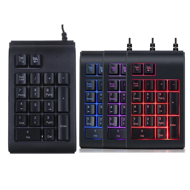 19 KEYS NUMBER keyboard USB wired mechanical numpad mini numeric Keypad ...