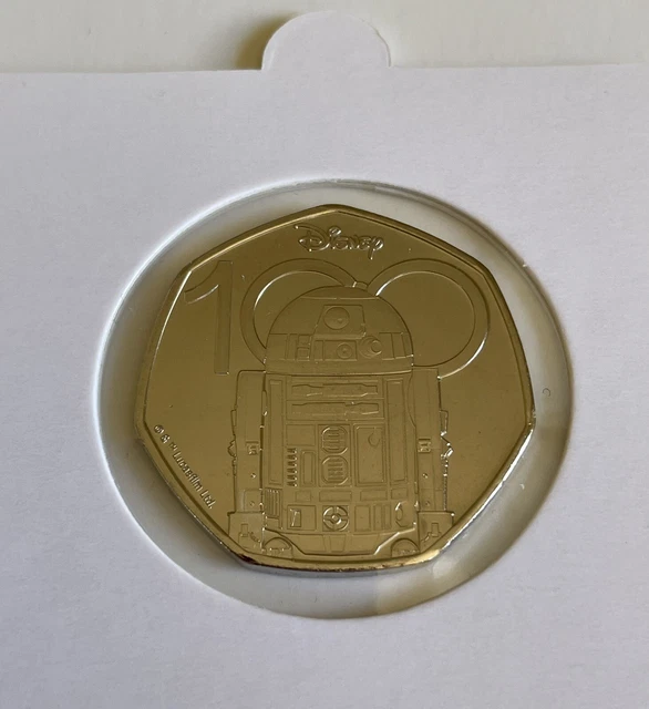 50P STAR WARS R2 D2 Disney 100 Years Commemorative Coin 2023 £7.50 ...