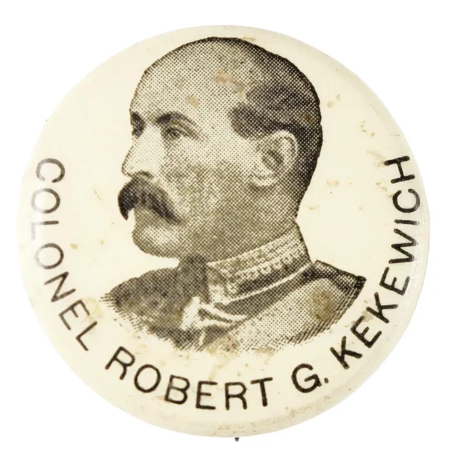 ANTIQUE BOER WAR Colonel Robert G Kekewich Patriotic Metal Button Badge ...