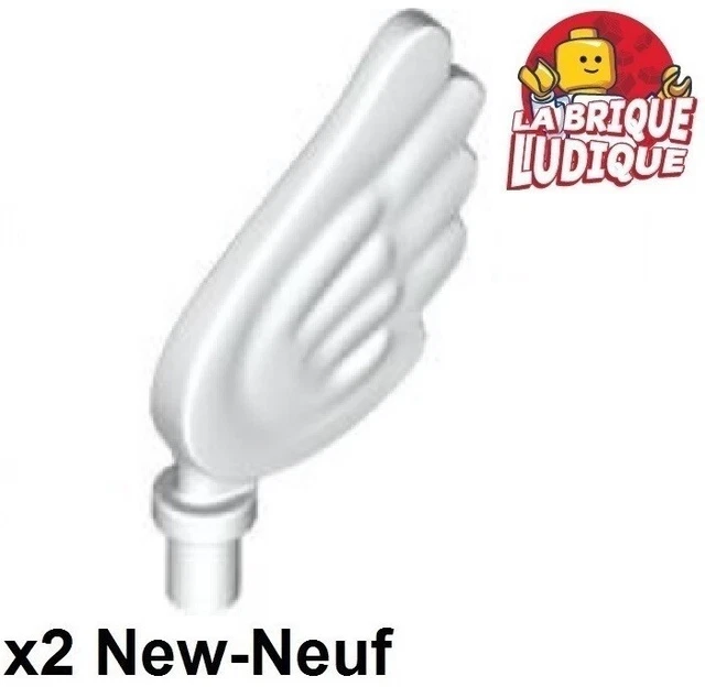 LEGO 2X MINIFIG aile Wing Small Feathered plume feather blanc/white ...