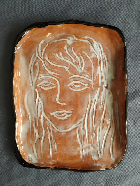 PLAQUE VISAGE TERRE cuite signé numérotéà identifier EUR 70,00 ...