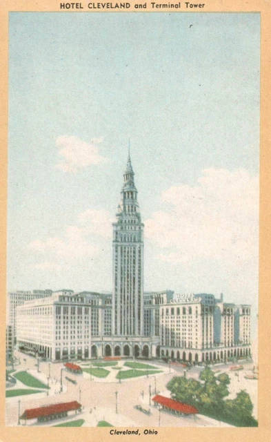 POSTCARD HOTEL CLEVELAND & Terminal Tower £3.87 - PicClick UK