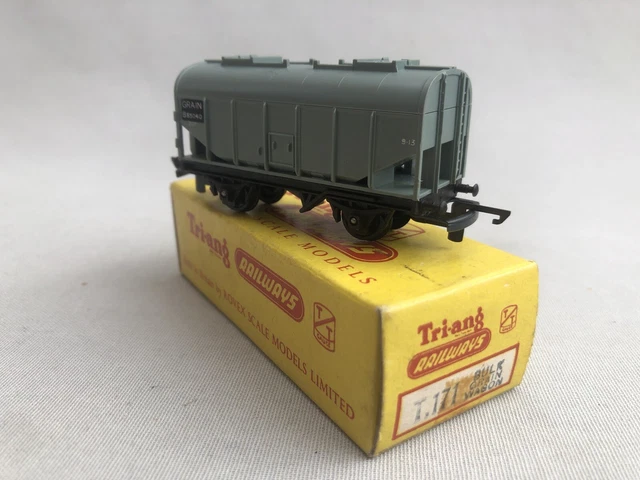 TRIANG T171 TT Gauge BR 20T Bulk Grain Wagon B85040 Grey VGC Boxed $18. ...