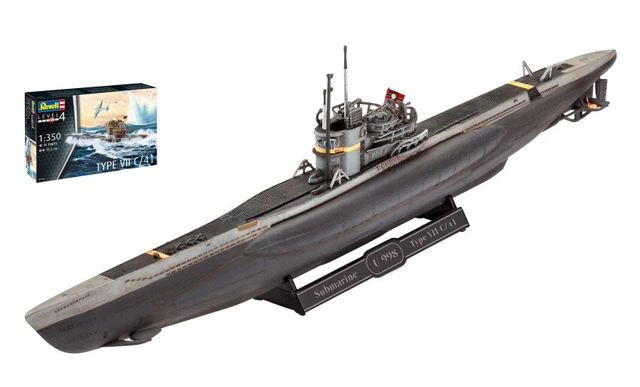 MODEL SHIP MOUNTED Model Kit Assembly German Submarine Type VII C41 $21 ...