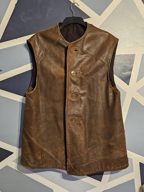 WWII BRITISH 1945 Dated Jerkins Uniform Leather Over Jacket, Lined ...