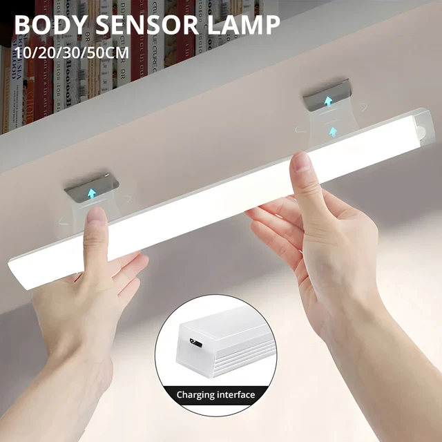 NIGHT LIGHTS WIRELESS LED Motion Sensor Lamp USB Rechargeable Magnetic ...