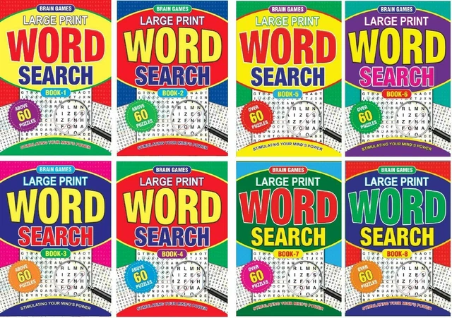 60 PUZZLES PER Book A4 Size Word Search Puzzle Books Large Print NEW 3 96 PicClick