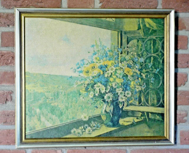 GEMÄLDE KUNSTDRUCK SIGNIERT! Maler "Hans Prentzel" -Blick ins Taubertal ...