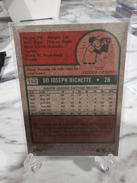 BO BICHETTE 2024 Topps Heritage #152 variante bordure rouge Toronto ...