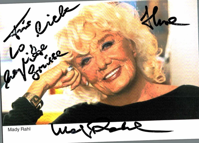 MADY RAHL ORIGINAL Signature Sur Carte Numéro A-52-c EUR 6,55 - PicClick FR
