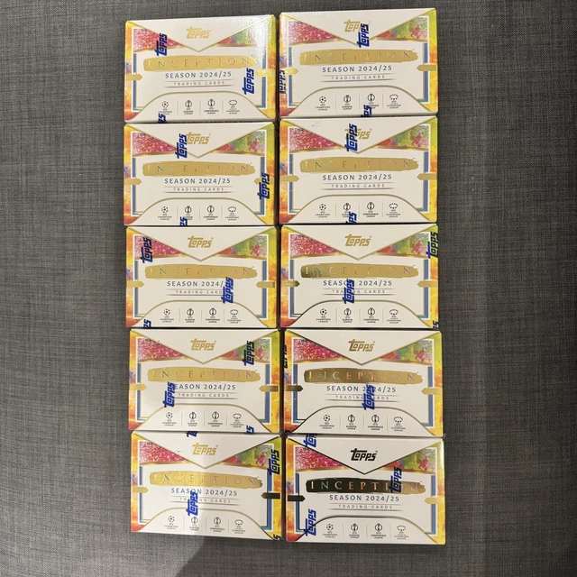 2024-25 TOPPS INCEPTION UEFA Club Competitions (UCC) Hobby Box x10 ...