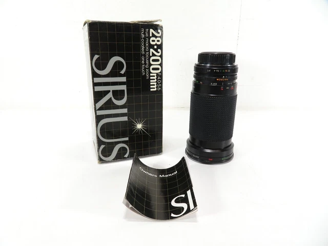 SIRIUS - MC 80-200mm f4.5-5.6 - Zoom Macro Lens - Praktica B - 72mm ...