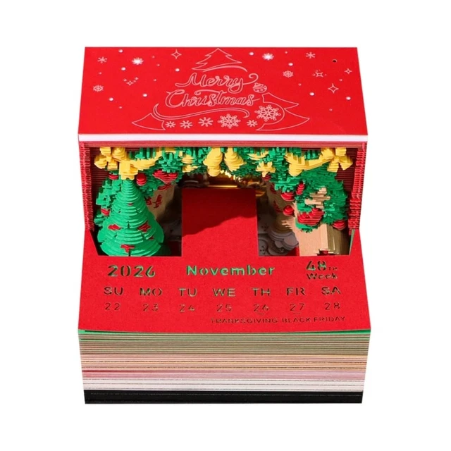 ENVIRONMENT 2026 TEARABLE 3D Calendar Festive Scene With Soft LED ...