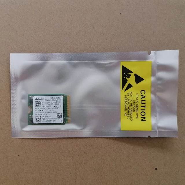 SK HYNIX BC511 SSD 512GB NVMe/PCIe M.2 2230 Solid State Drive £39.49 ...