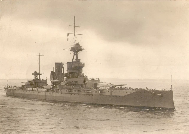 ROYAL NAVY., HMS IRON DUKE (1912)., Battleship, Large 8x6in original ...