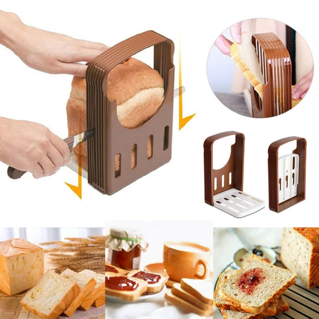 KITCHEN LOAF TOAST Bread Slicer Plastic Loaf Cutter Cutting Guide ...