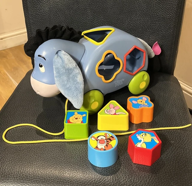 DISNEY WINNIE THE Pooh Eeyore Pull Along Shape Sorter Toddler Toy ...