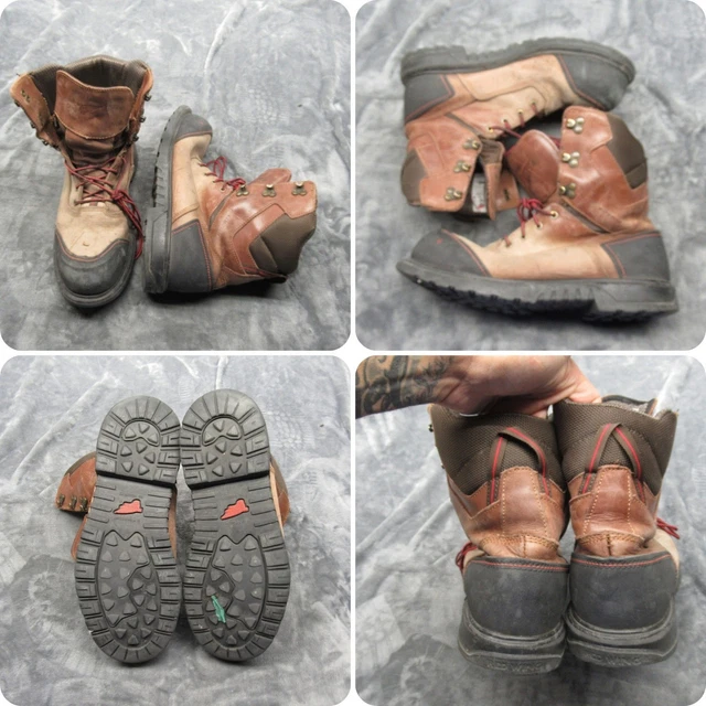 RED WING BOOTS Mens 11.5 Brown Leather Safety Toe USA Made Waterproof ...