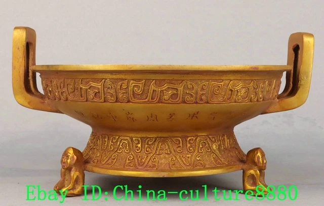 10 &DISQUE D'INSCRIPTION en bronze Han Jinfeng figure EUR 444,00 ...