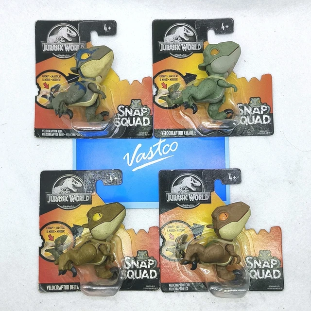 MATTEL SNAP SQUAD Jurassic World Velociraptor Blue Charlie Delta Echo ...