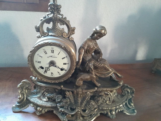 VINTAGE PENDULE A POSER A RESTAURER 37 X 32 X 17 cm POIDS 4,564 KGS EUR 44,00 - PicClick FR