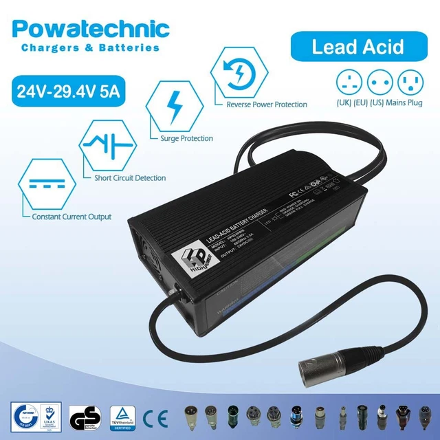 ORIGINAL 24V 5A HP8204B Battery Charger Mobility Scooters Wheelchairs ActiveCare £89.90 ...