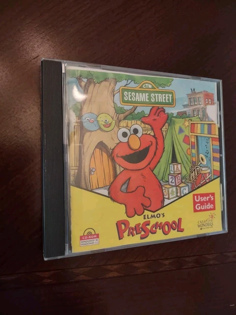 ELMO'S PRESCHOOL SESAME Street PC CD-ROM Learning Educational Kids ...