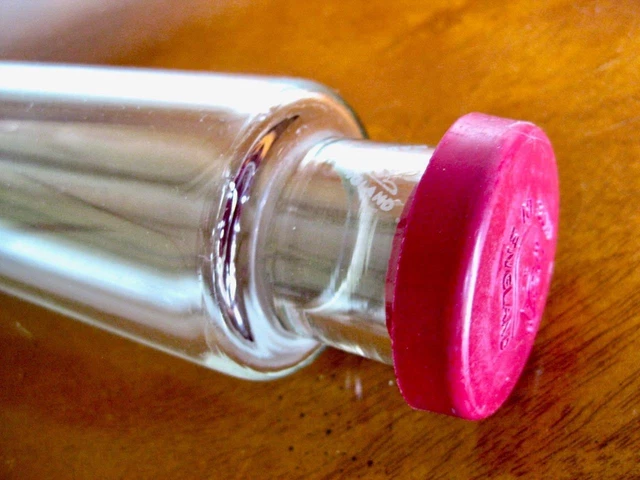 GLASS ROLLING PIN Pyrex Red caps 1960s Vintage Fill with ice to roll ...