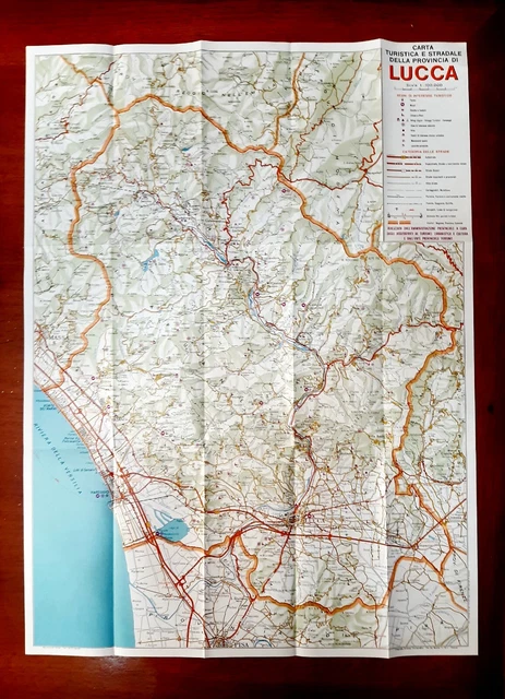 CARTINA VINTAGE TURISTICA Di Lucca E Provincia EUR 9,00 - PicClick IT