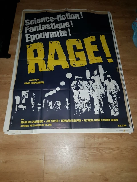 AFFICHE DE CINÉMA d'époque du film: RAGE de 1977 (120x160cm) EUR 65,00 ...
