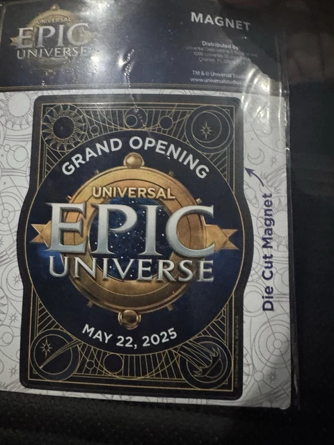 UNIVERSAL EPIC UNIVERSE Logo Grand Opening Day May 22 2025 Die Cut ...