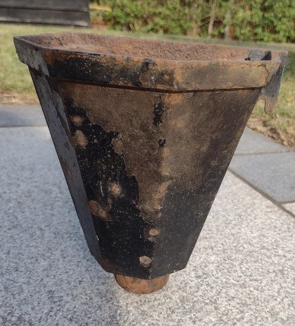 ANTIQUE VINTAGE RECLAIMED Cast Iron Drain Hopper / Garden Planter. £15. ...